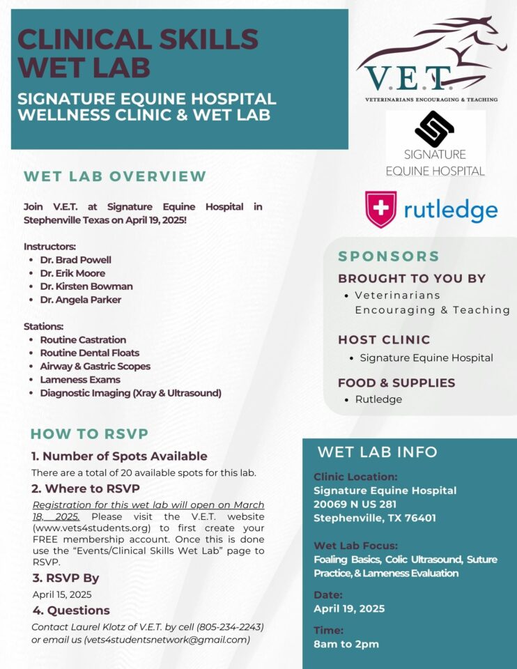Signature Equine Hospital Wellness Clinic & Wet Lab - Vets 4 Students